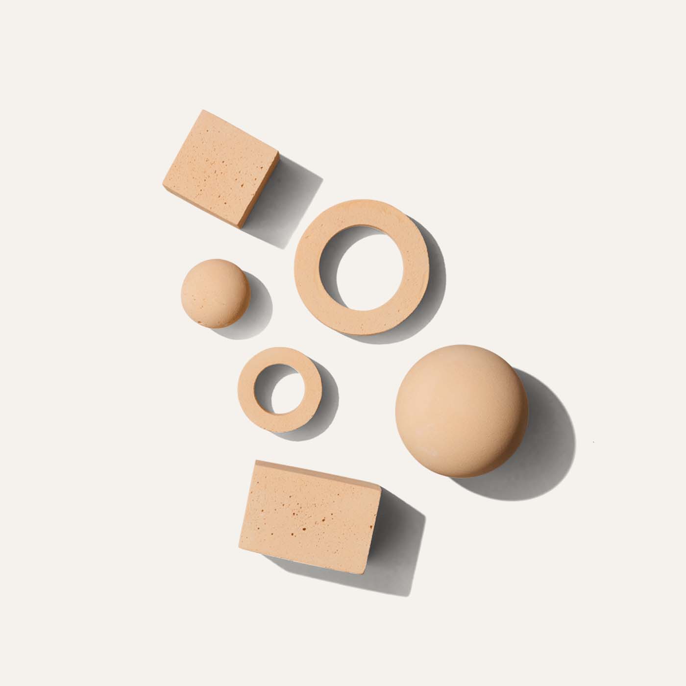 set orange beige objects / Compartment. | 撮影・展示用小道具・小物・雑貨レンタル